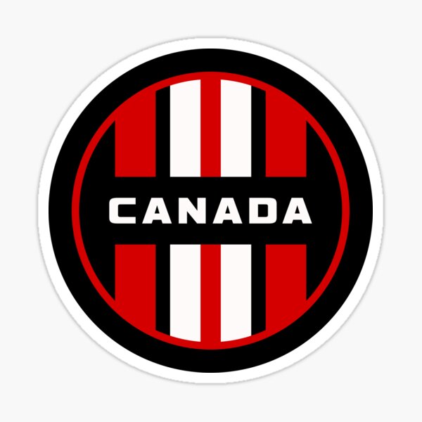 "Canada Racing Stripes No. 3 Circle" Sticker for Sale by PEK1787 ...