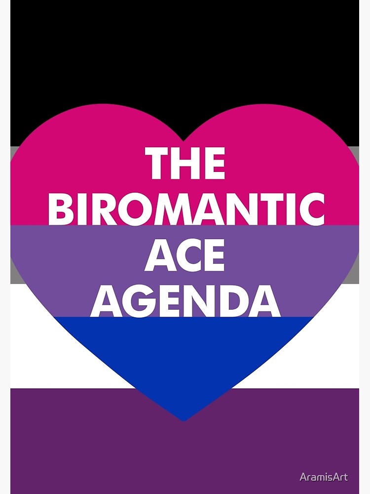 "Biromantic Ace Agenda" Spiral Notebook for Sale by AramisArt | Redbubble