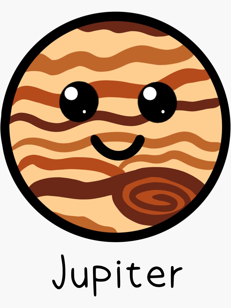 "Cute Jupiter " Sticker for Sale by PeachJelli | Redbubble