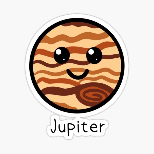 "Cute Jupiter " Sticker for Sale by PeachJelli | Redbubble