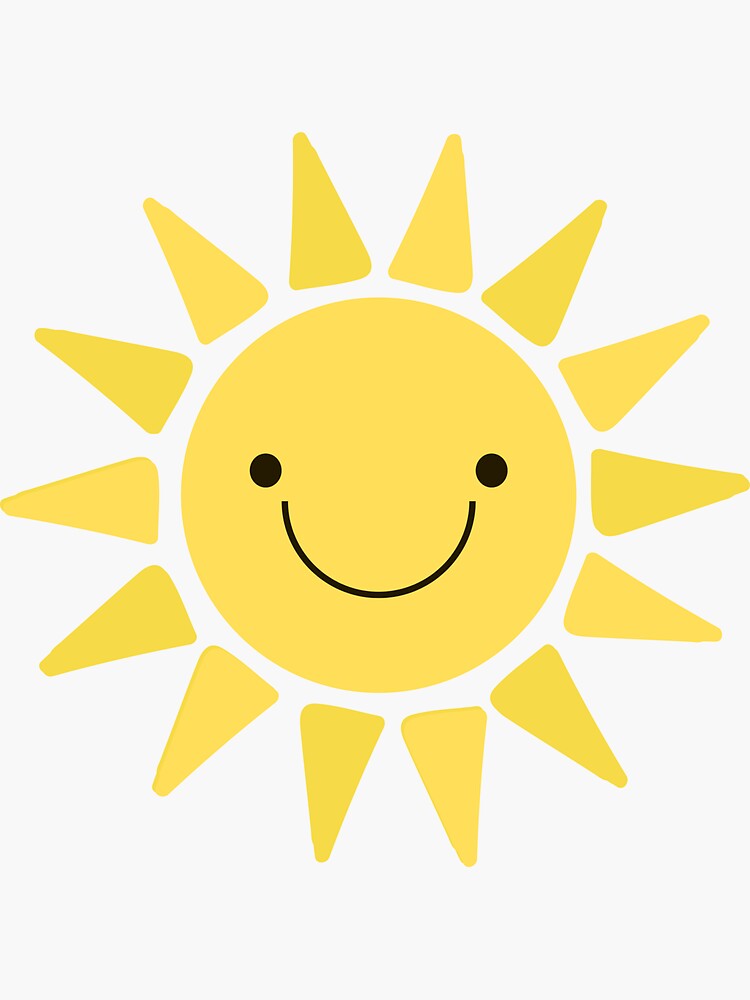 "Smiley Sun" Sticker for Sale by makdeal | Redbubble