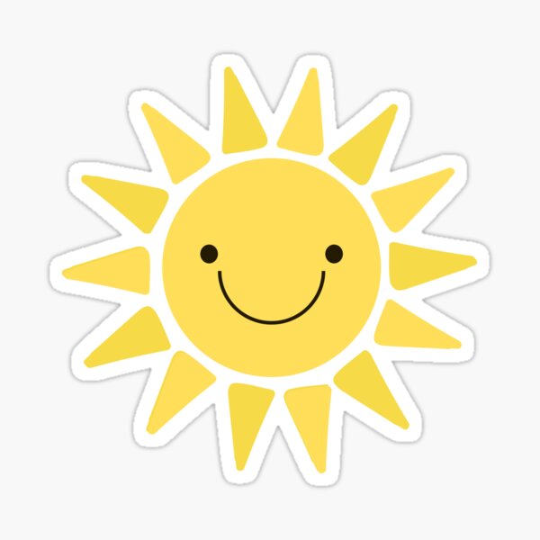 "Smiley Sun" Sticker for Sale by makdeal | Redbubble