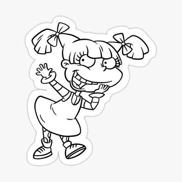 "Angelica Rugrats" Sticker by luoakley | Redbubble