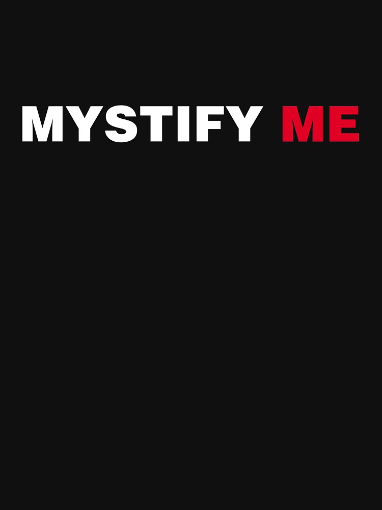 "mystify me, white" Essential T-Shirt by perezzzoso | Redbubble