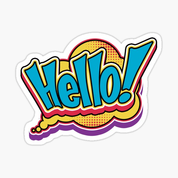 "Hello !!" Sticker for Sale by XICHAM | Redbubble
