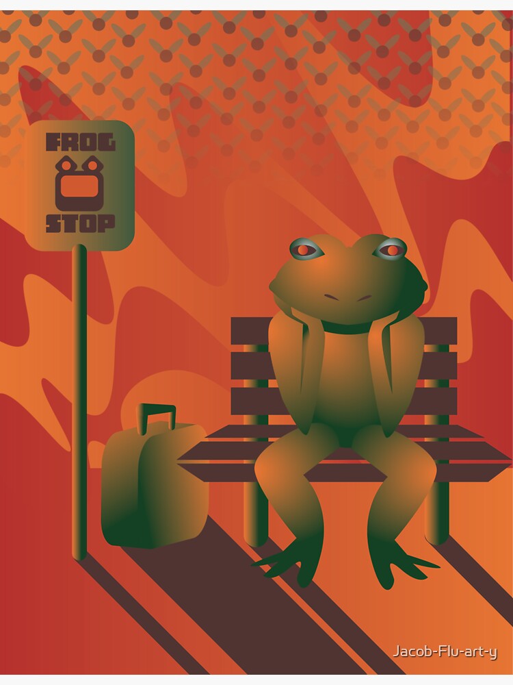 "Frog Stop" Sticker for Sale by Jacob-Flu-art-y | Redbubble
