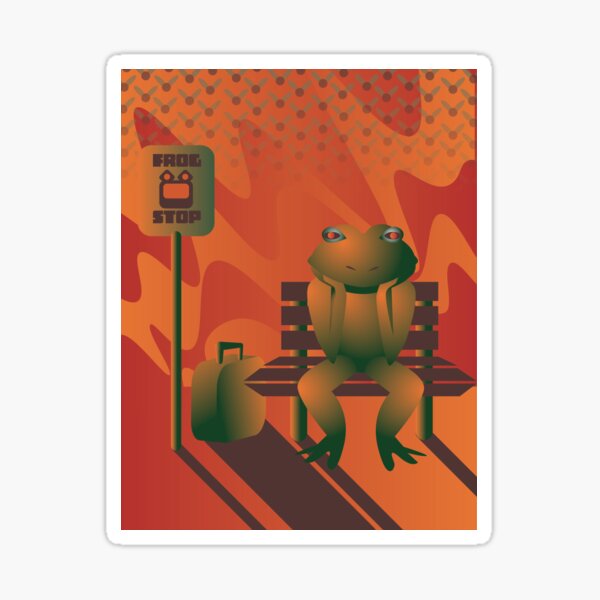 "Frog Stop" Sticker for Sale by Jacob-Flu-art-y | Redbubble
