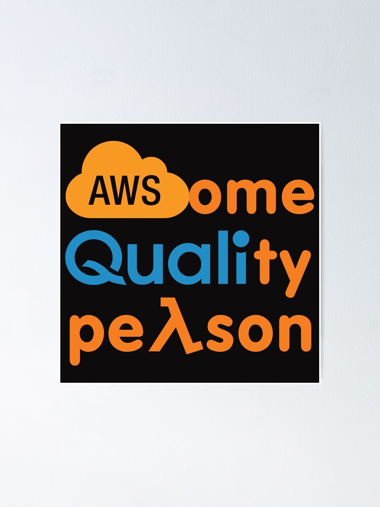 "AWS - amazon web services" Poster for Sale by Minnorita | Redbubble