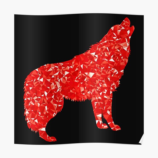 "Ruby Howling Wolf" Poster by WowAllinOne | Redbubble