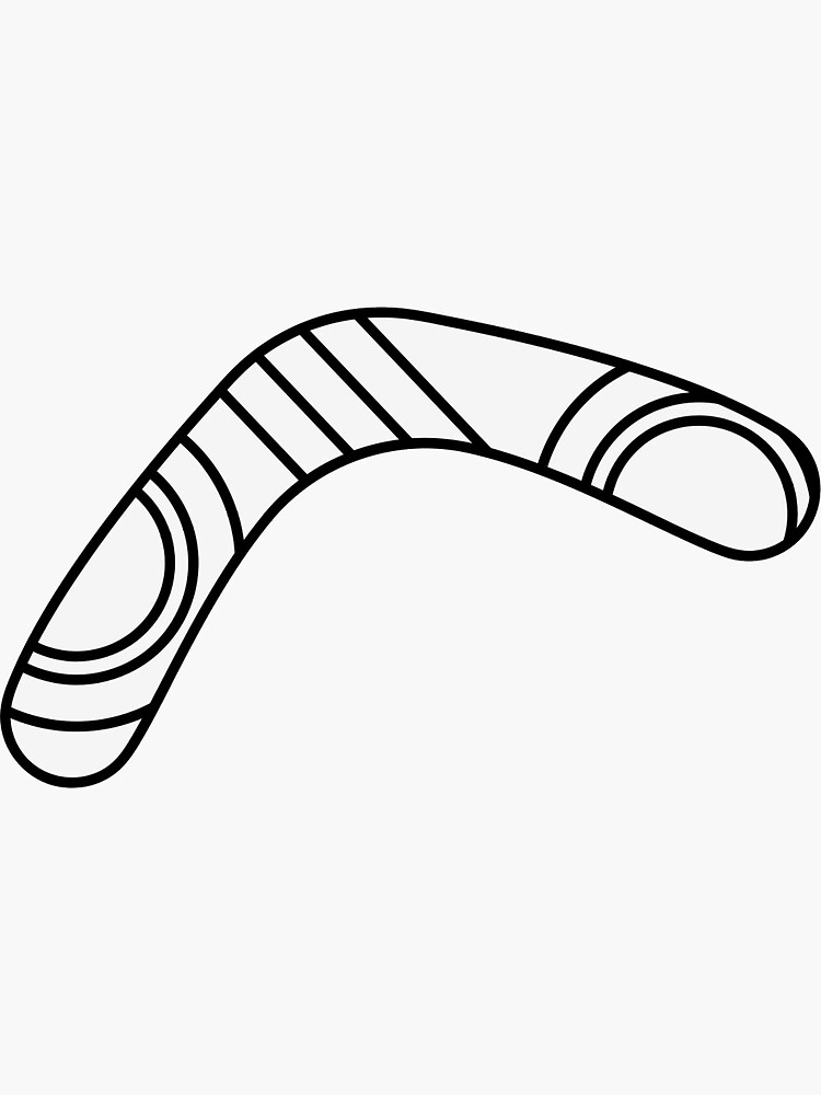 "Black and white boomerang" Sticker for Sale by RwaRemon | Redbubble