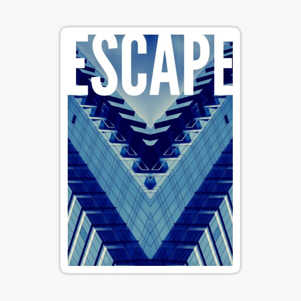 " colorful background with text "Escape"" Sticker for Sale by Apsak ...