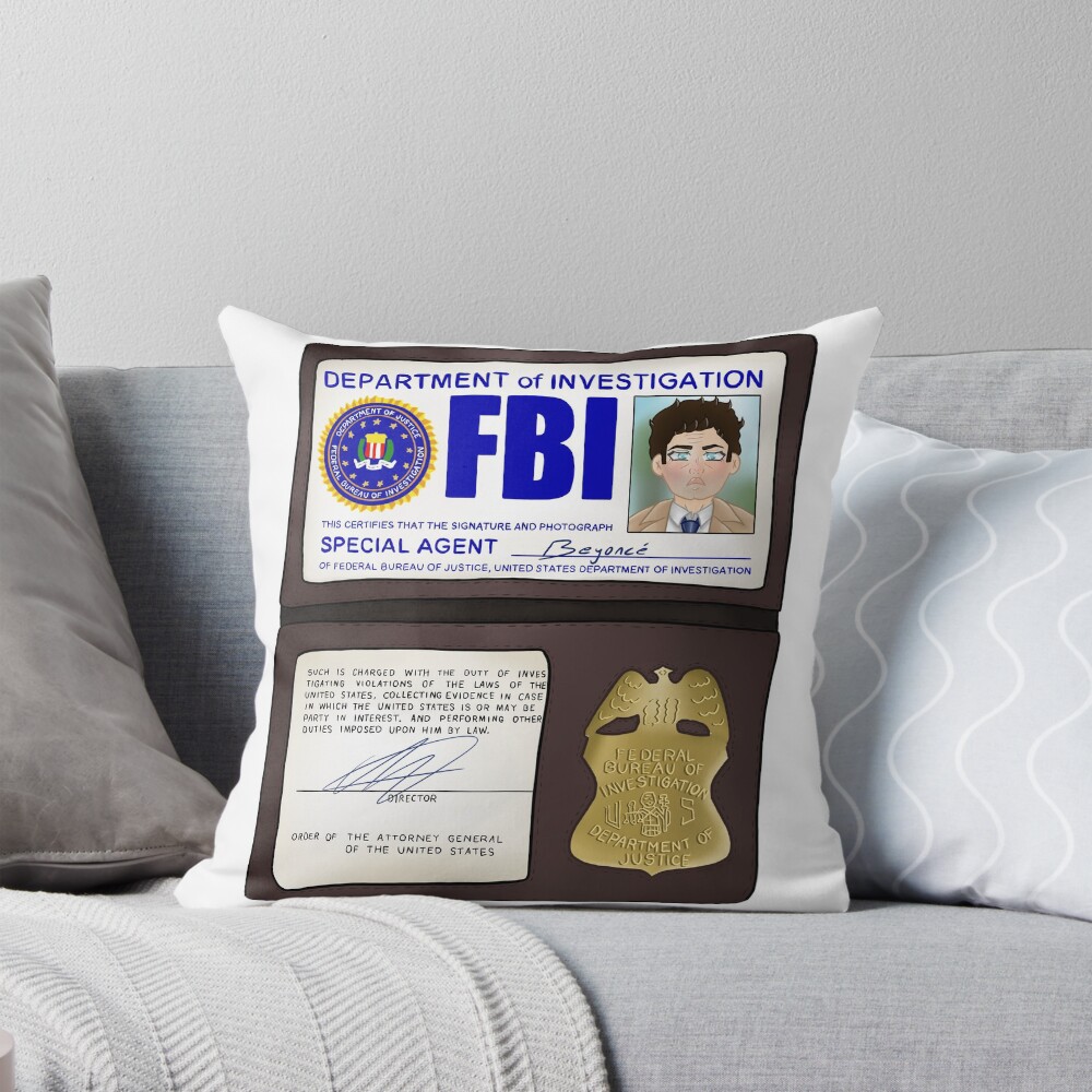 "Castiel FBI Badge (Agent Beyoncé)" Sticker for Sale by TheMinnieLemon ...
