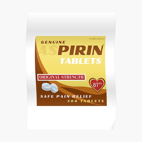 "PIRIN TABLETS" Poster for Sale by Proptologist | Redbubble