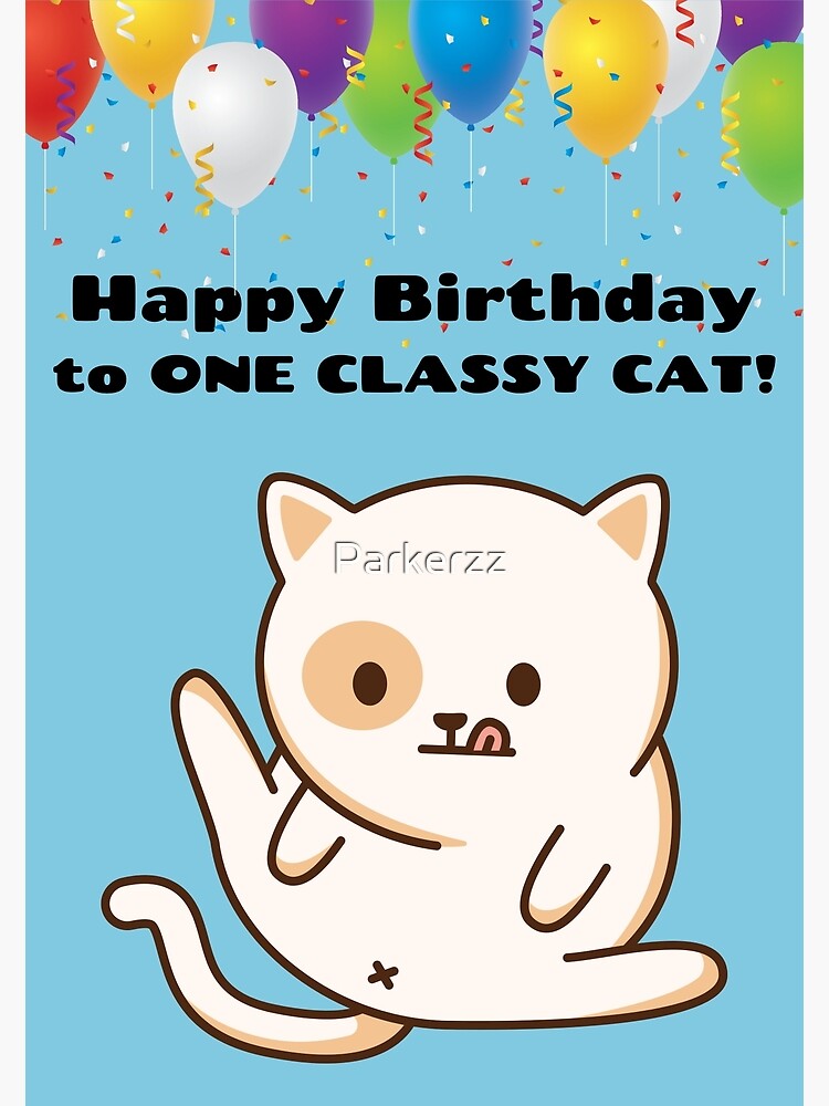  Happy Birthday To ONE CLASSY CAT Funny Inappropriate Birthday Cards 