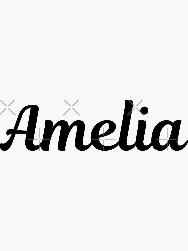 "Amelia." Sticker for Sale by ShemaSaad | Redbubble