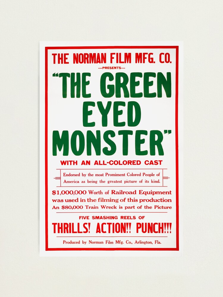 Impression photo « Le monstre aux yeux verts - Affiche de film vintage ...