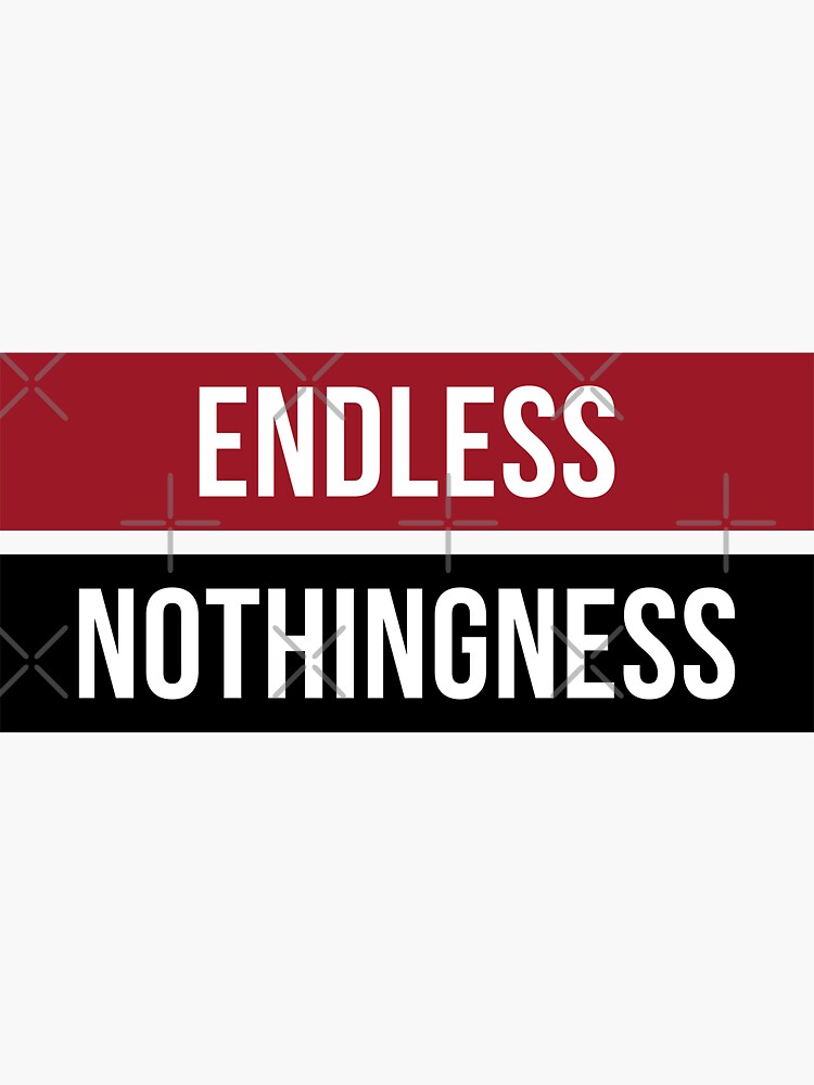 "Endless Nothingness" Sticker for Sale by ClaudiaGrosso | Redbubble
