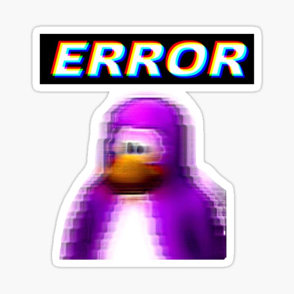 "Club penguin error meme" Sticker for Sale by dyslsexyia | Redbubble