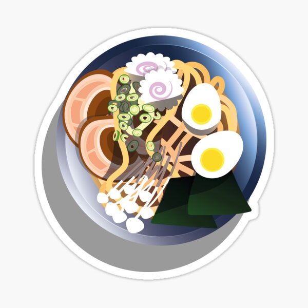 "The Aesthetic Ramen Bowl" Sticker by Rin-Bo | Redbubble