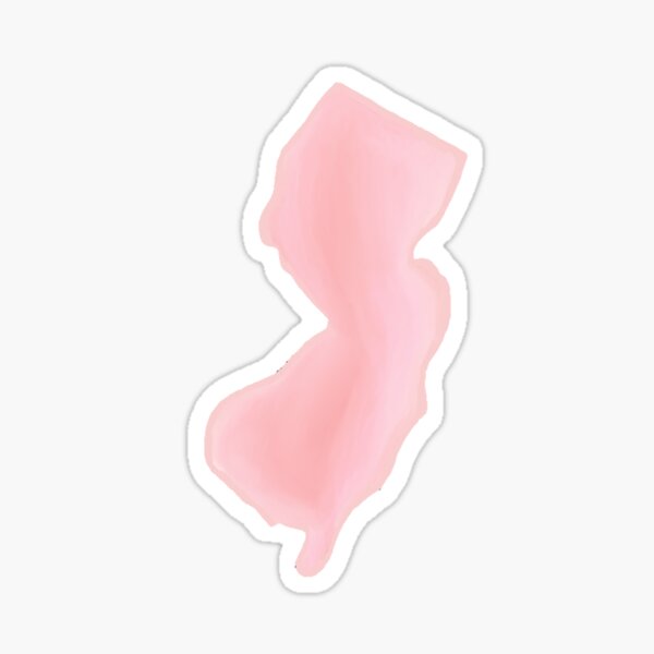 "Pink New Jersey Silhouette " Sticker for Sale by lcrenshaw321 | Redbubble