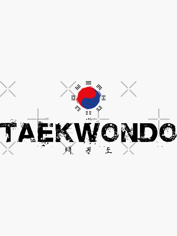 "Taekwondo Text and Lettering" Sticker for Sale by DCornel | Redbubble