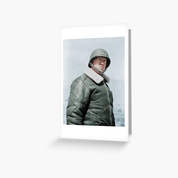 "General George Patton - Colorized" Greeting Card for Sale by ...