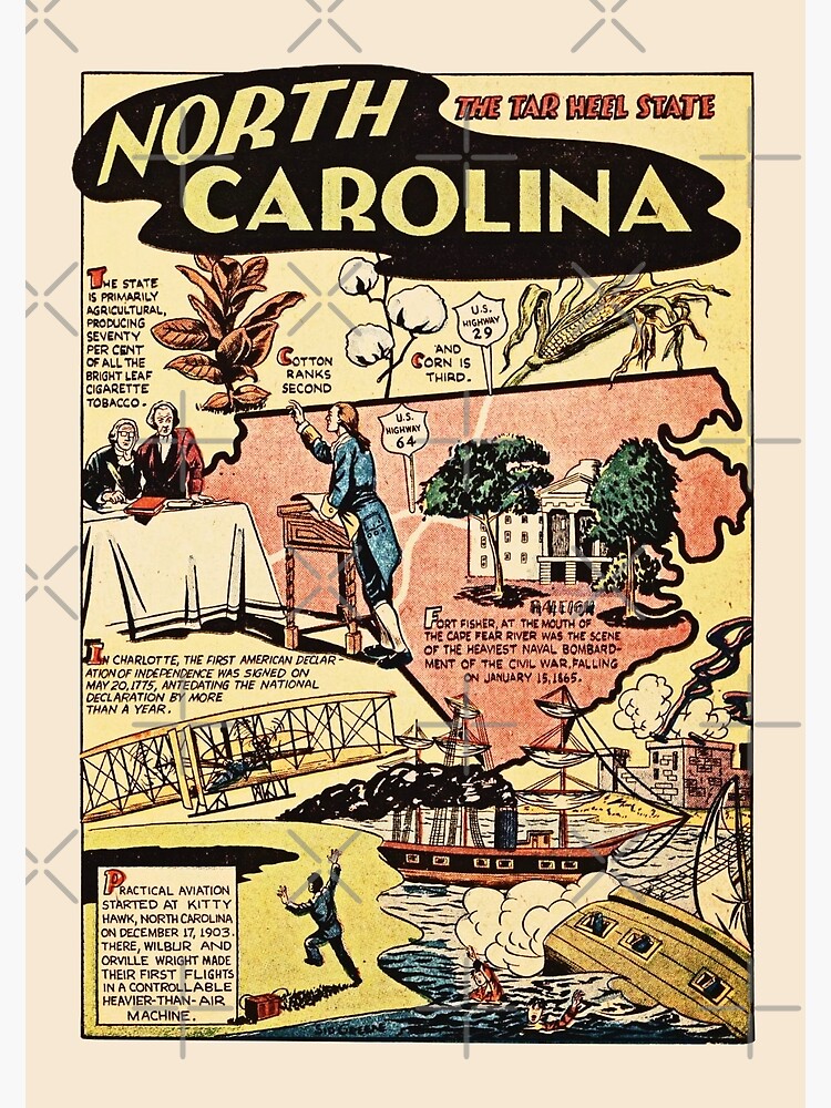 North Carolina Poster On Boards