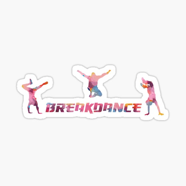 "Breakdancing Colorful Silhouettes" Sticker for Sale by DCornel | Redbubble