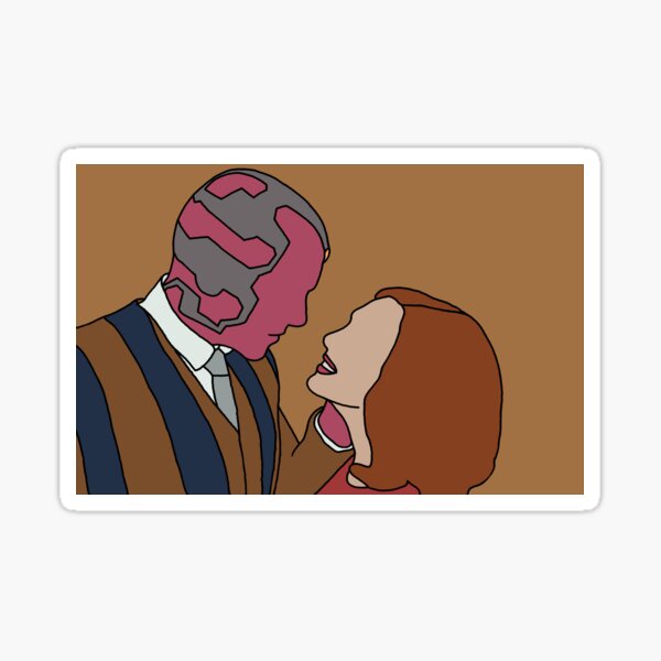 "wanda and vision" Sticker by chriscarlin | Redbubble