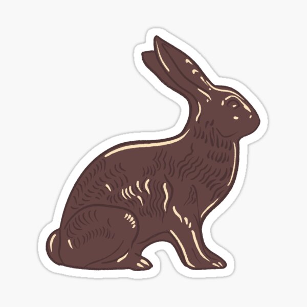"Chocolate Bunny" Sticker for Sale by myfirstapt | Redbubble