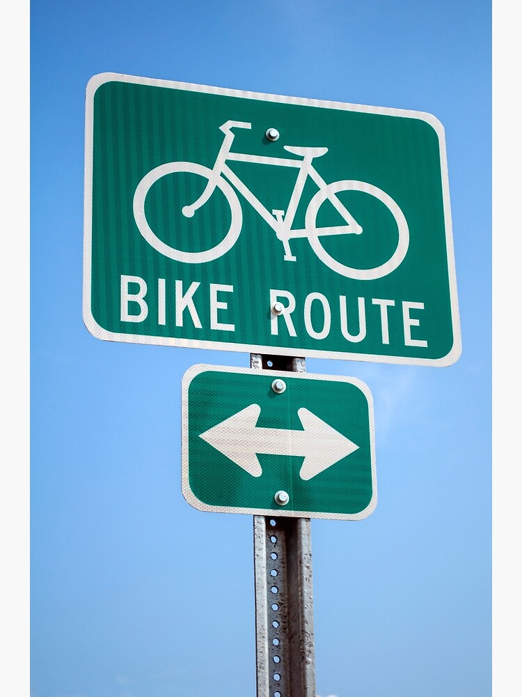 "Green bicycle route sign." Poster by FER737NG | Redbubble
