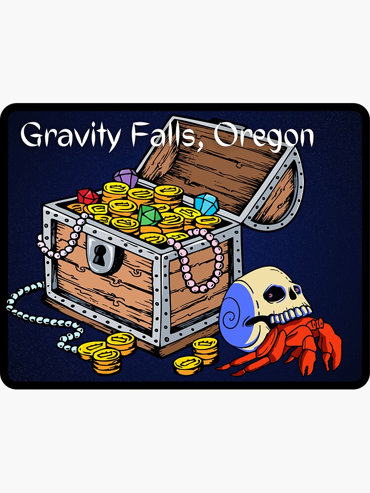 "Gravity Falls Oregon Coast Skull Crab Treasure Chest Pirate Design ...