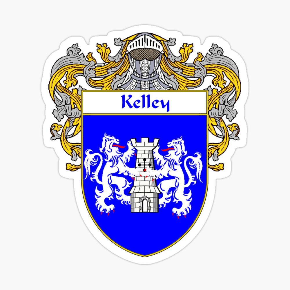 Kelley Family Crest Kelley Coat Of Arms Flag / Family Crest Flag