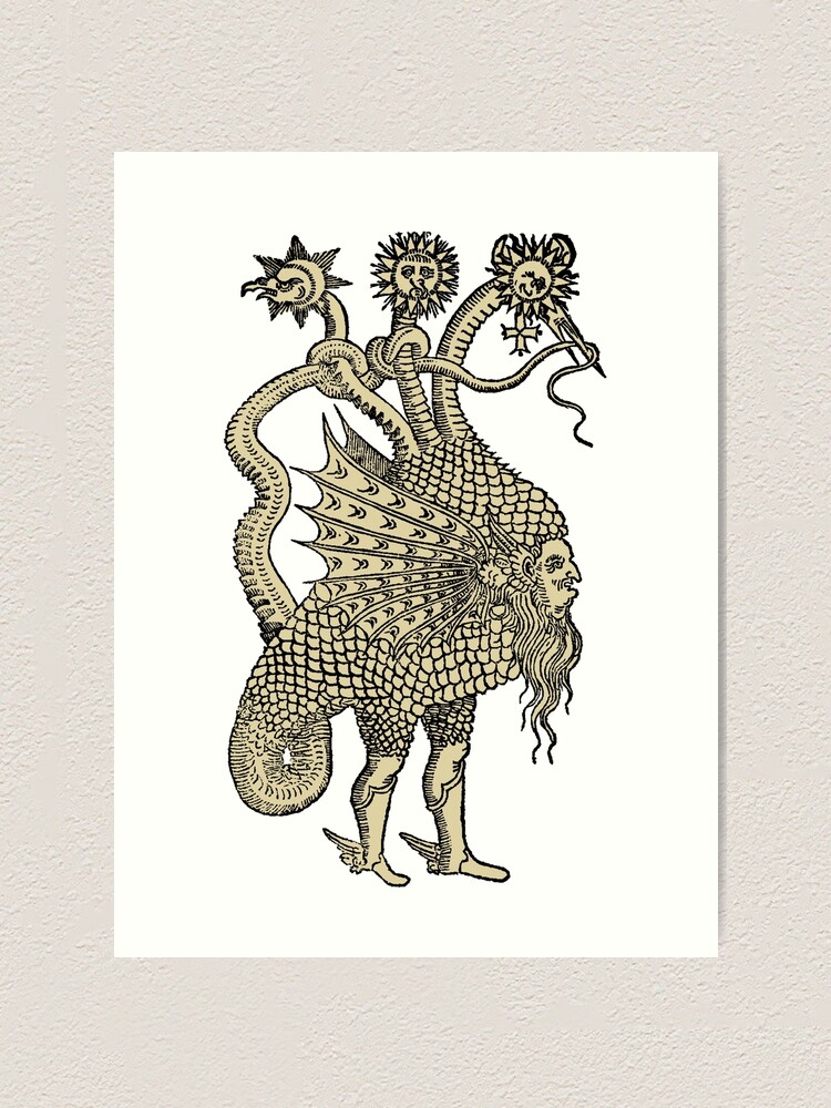 "Python Mercury, vintage alchemy illustration" Art Print for Sale by ...
