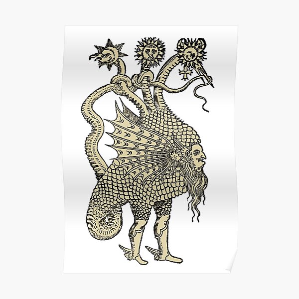 "Python Mercury, vintage alchemy illustration" Poster by monsterplanet ...