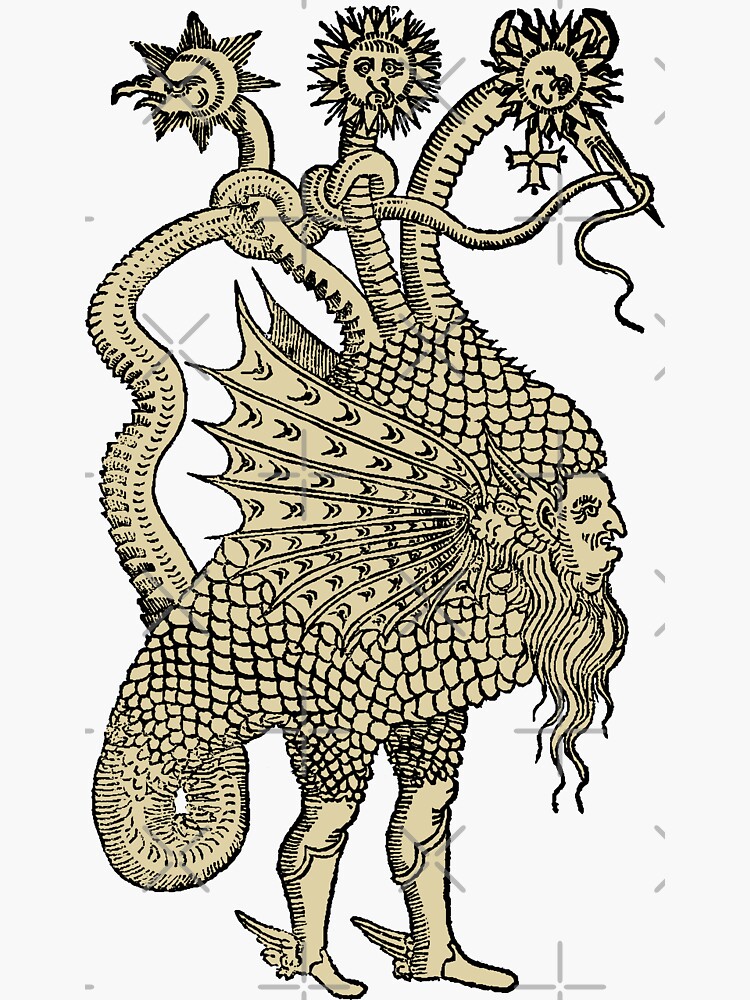 "Python Mercury, vintage alchemy illustration" Sticker for Sale by ...