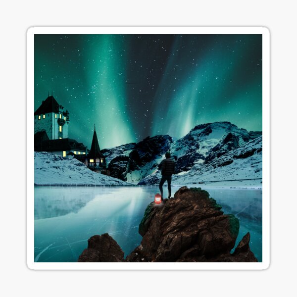 "A beautiful scene" Sticker by boringcreator | Redbubble