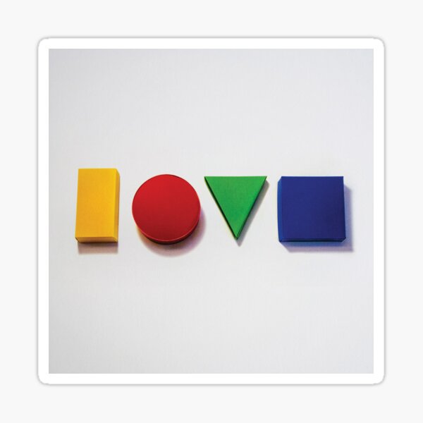 "Jason Mraz Love is a four letter word" Sticker for Sale by hartkell ...