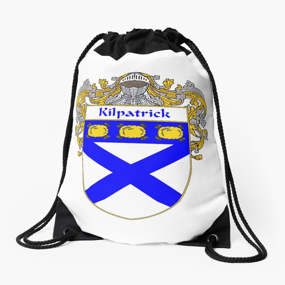 "Kilpatrick Coat of Arms/Family Crest" Drawstring Bag for Sale by ...