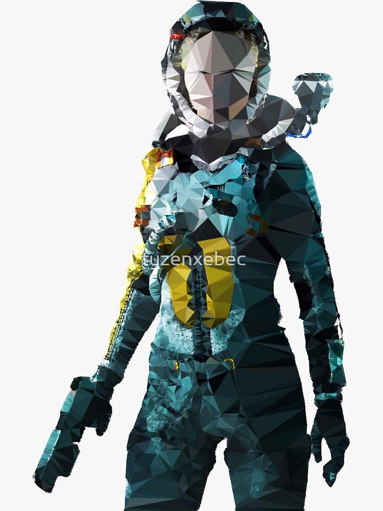 "Low Poly Selene - Returnal" Sticker for Sale by tyzenxebec | Redbubble