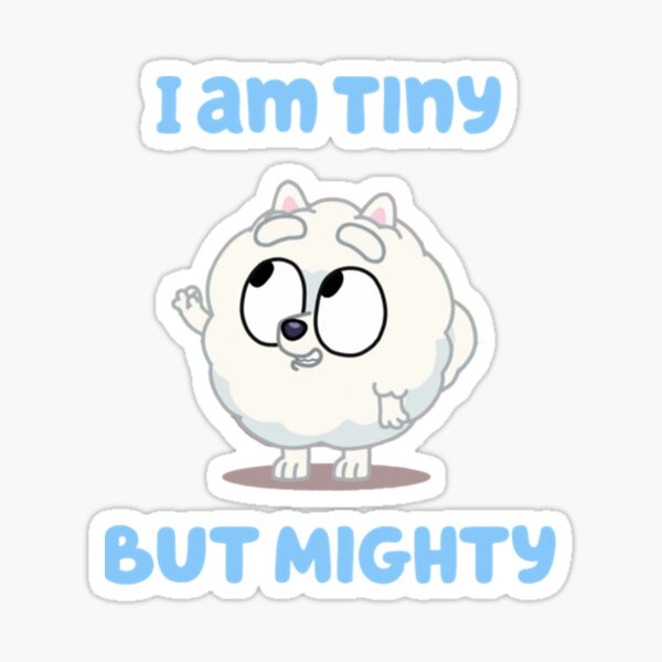 "Tiny but Mighty" Sticker for Sale by glassbloo | Redbubble