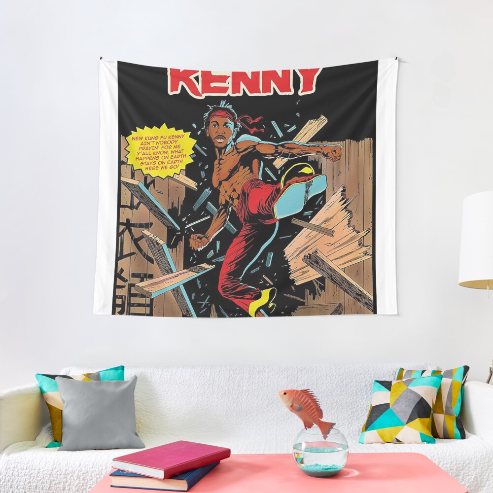 "Kung fu kenny poster" Tapestry for Sale by mariaclemons | Redbubble