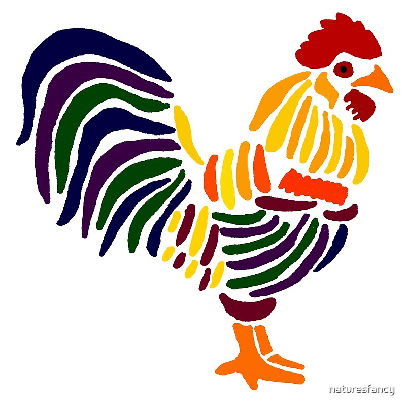 "Cool Colorful Rooster Art Abstract" by naturesfancy | Redbubble
