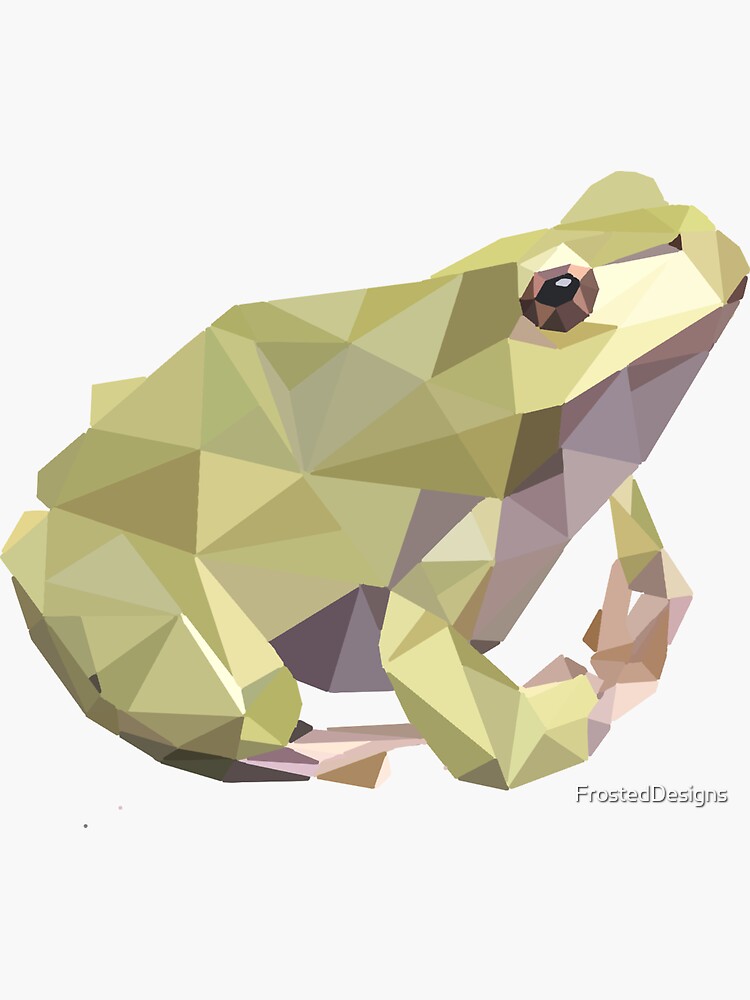 "Low poly Frog" Sticker for Sale by FrostedDesigns | Redbubble