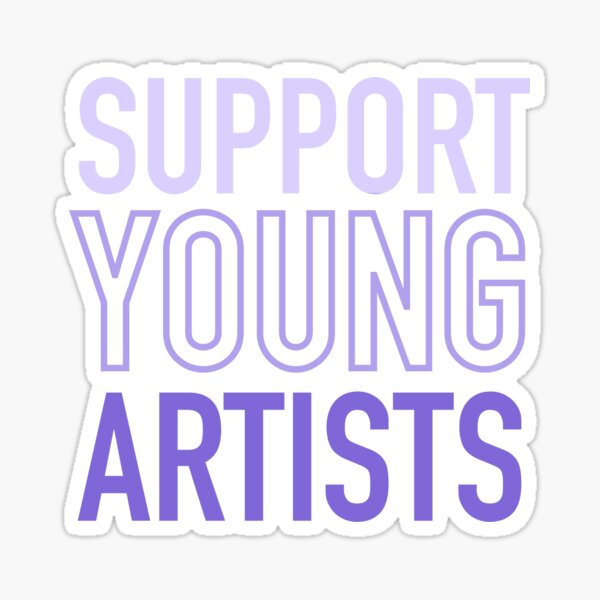 "Support Young Artists Purple" Sticker by AngieMichie | Redbubble
