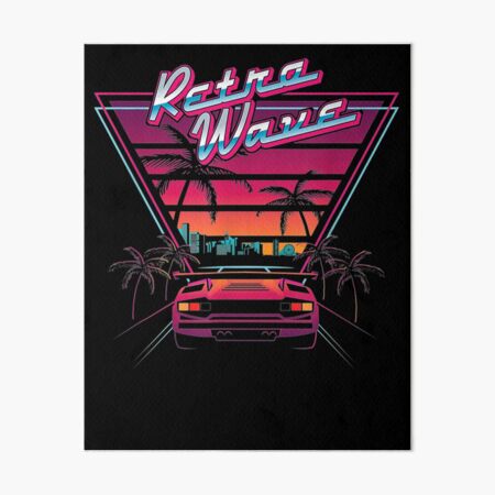 "80s Vintage Retro Wave Synthwave Love Retro Wave Miami Beach" Art ...