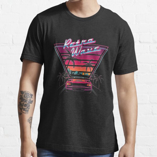 "80s Vintage Retro Wave Synthwave Love Retro Wave Miami Beach" T-shirt ...