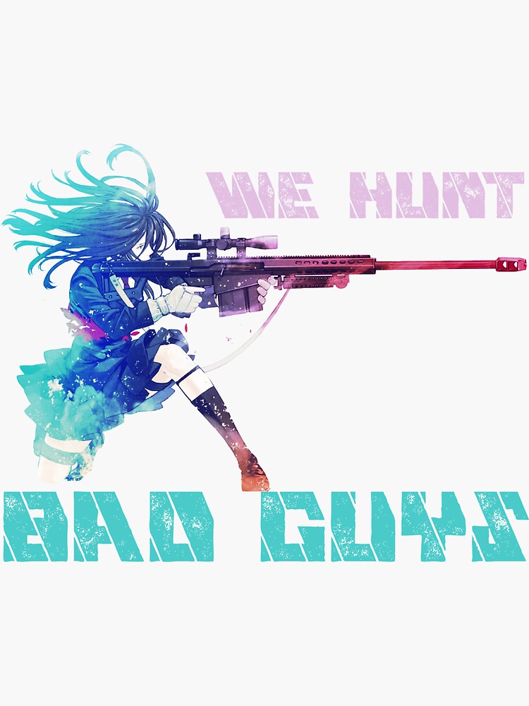 "we hunt bad guys - anime ver" Sticker for Sale by Albat672 | Redbubble