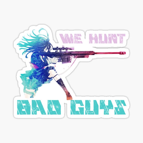 "we hunt bad guys - anime ver" Sticker for Sale by Albat672 | Redbubble