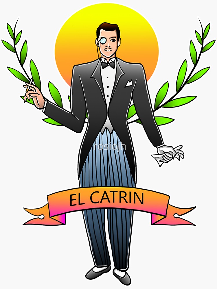 "el catrin" Sticker for Sale by rosiojh | Redbubble